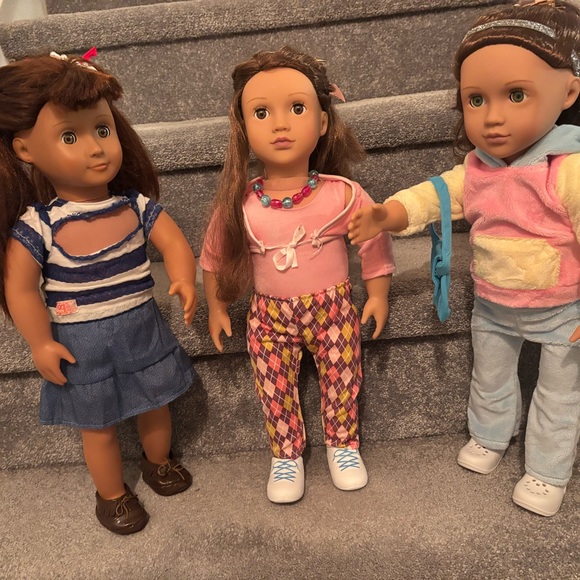 Our Generation | Toys | 3 Our Generation Doll Lot Dolls Plus Full ...
